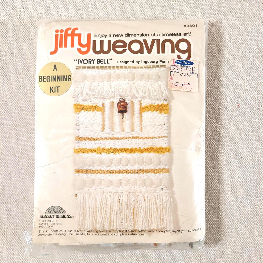 Beginner Weaving Kit, Jiffy Weaving "ivory Bell" Vintage 1970s Craft ...