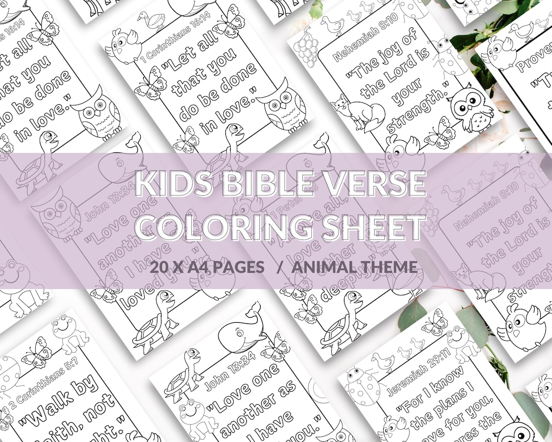 Faith-based Printable Activities, 20 Sunday School Coloring Pages ...