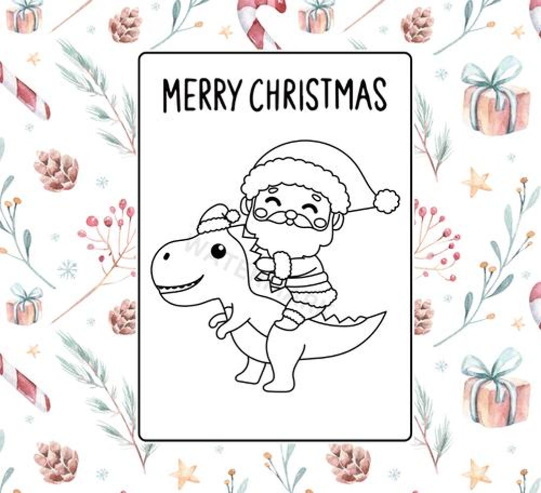 Dinosaur Themed Christmas Activity Sheets or Activity Book-a4-printable ...