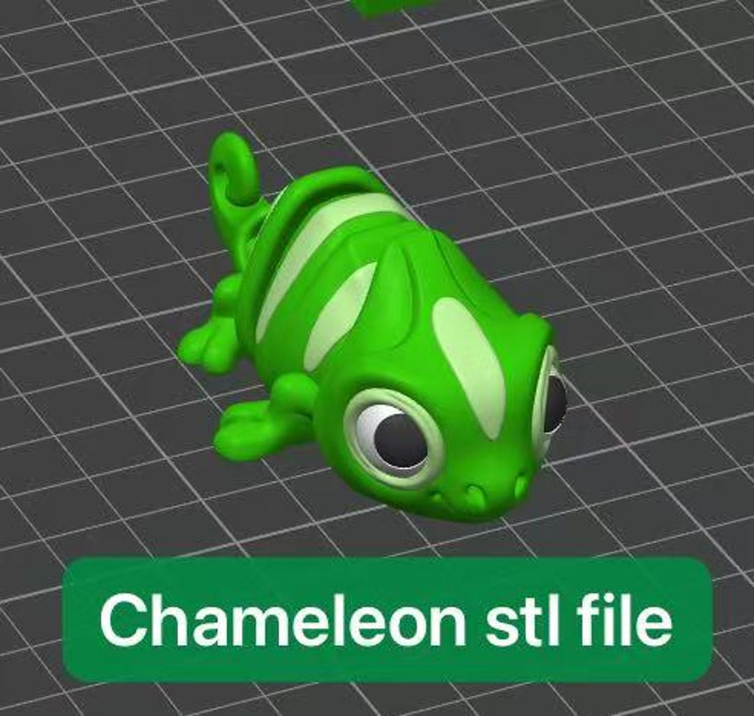 Flex Chameleon Stl File, 3mf File, Ready to Print AMS Need, Keychain ...
