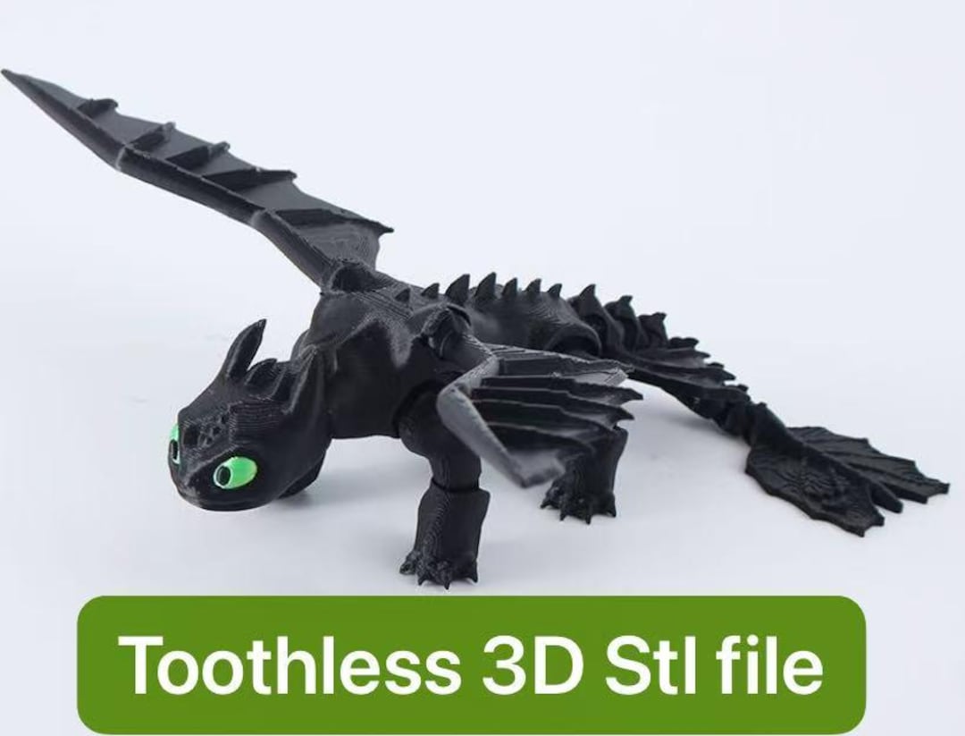 Toothless, Stl File, 3D Print File With Free Gift - Etsy UK