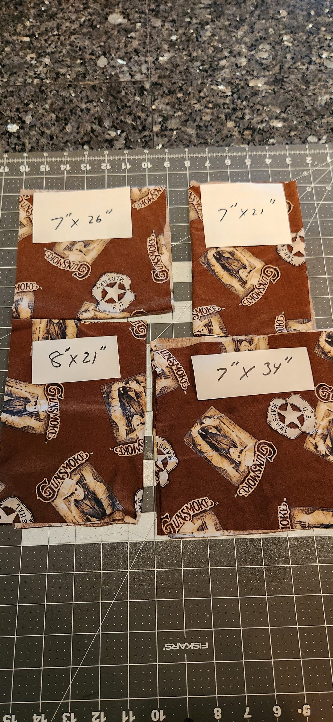 Gunsmoke Western Vintage Project Swatch Upcycled Fabric - Etsy