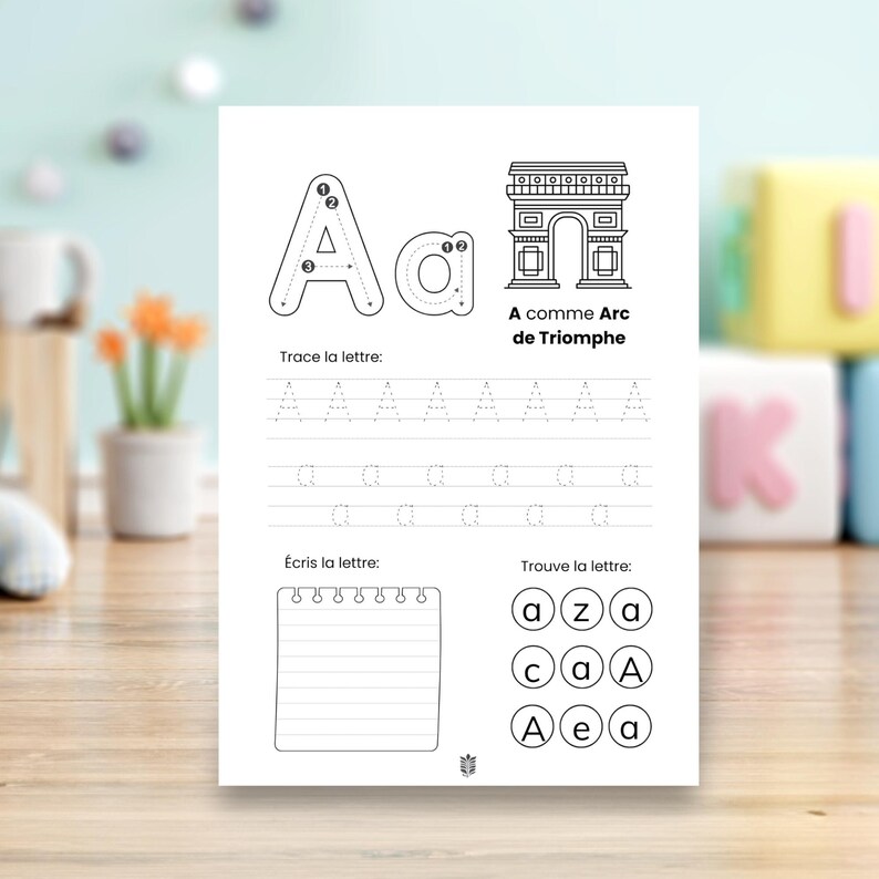 Coloring Alphabet to Trace – A4 I 29 Pages I Educational French ABC for ...