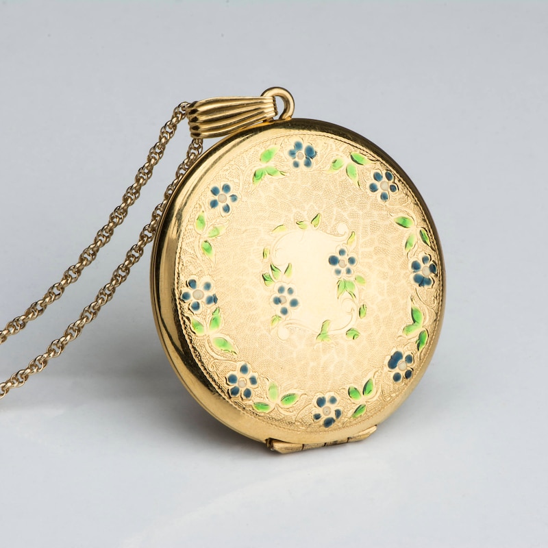 Enamel Locket - Etsy