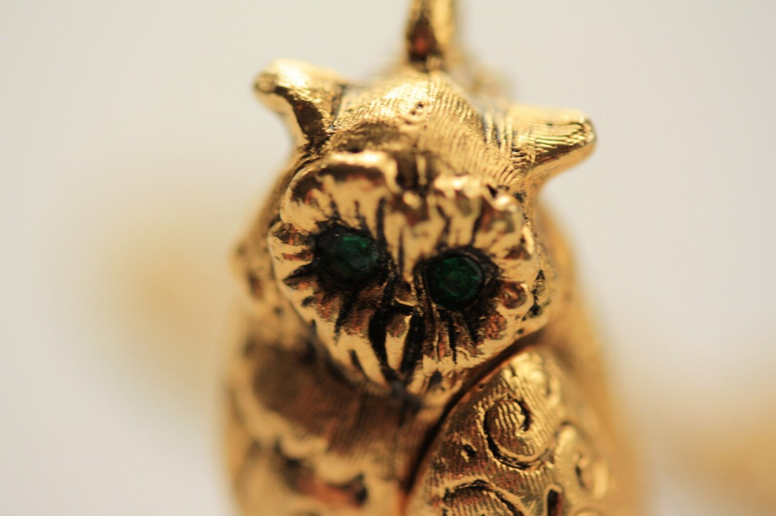 Long Owl Locket Necklace Floral Owl Jewelry Large Bird - Etsy