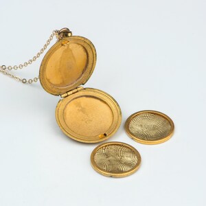 Art Nouveau Floral Locket Pendant, Simple Locket Gift, Long Antique ...