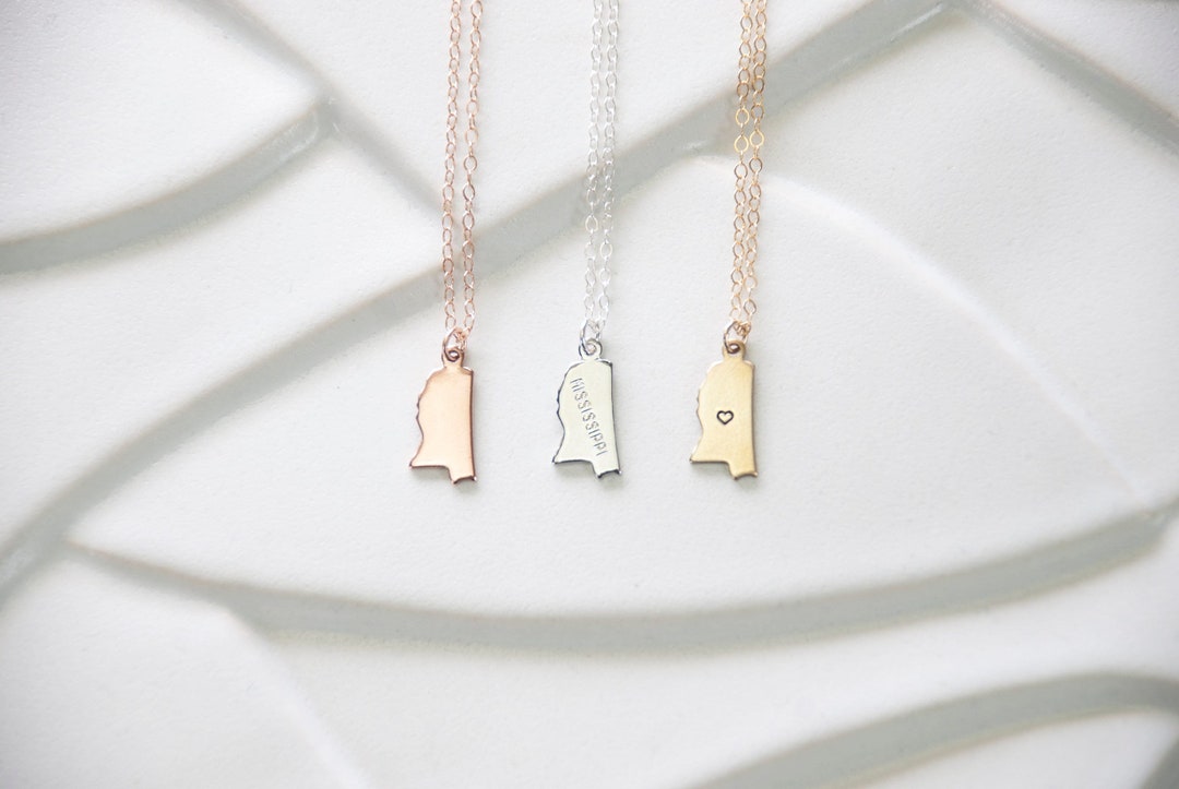 Mississippi State Necklace, Old Miss Graduation Gift, Small Charm in ...