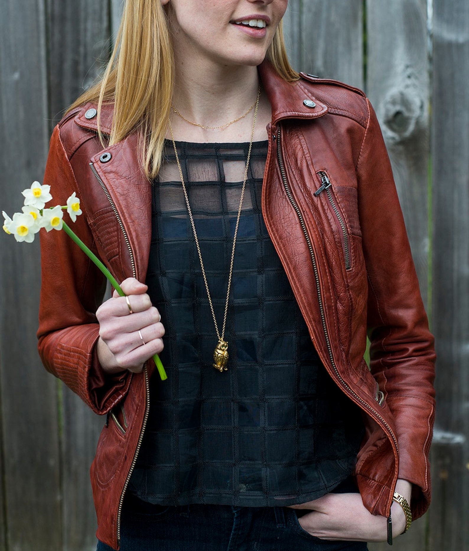 Long Owl Locket Necklace Floral Owl Jewelry Large Bird - Etsy