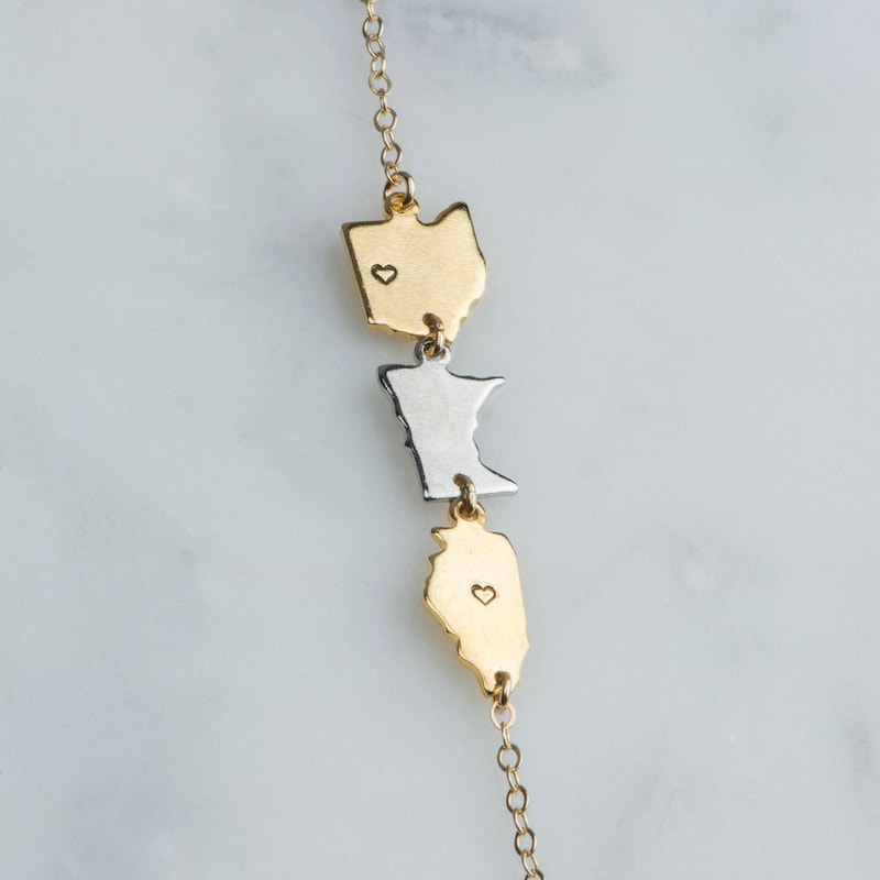 Rose Two Link Charm - Etsy