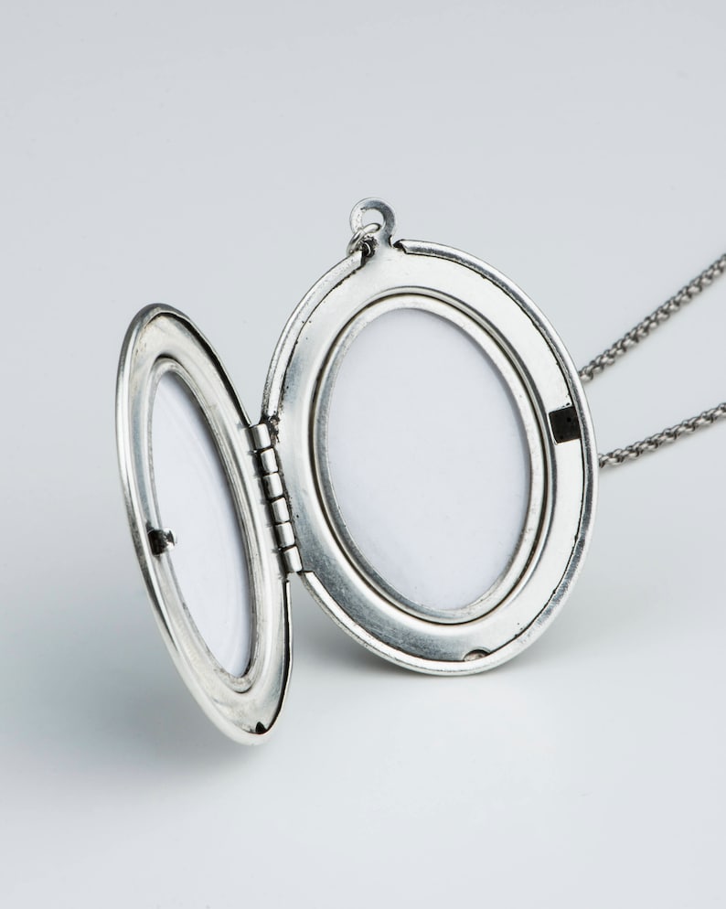 Roses Silver Locket Necklace Vintage Locket Design Large - Etsy