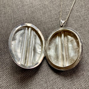 Antique Huge Sterling Silver Locket Necklace With Twisted Design and ...