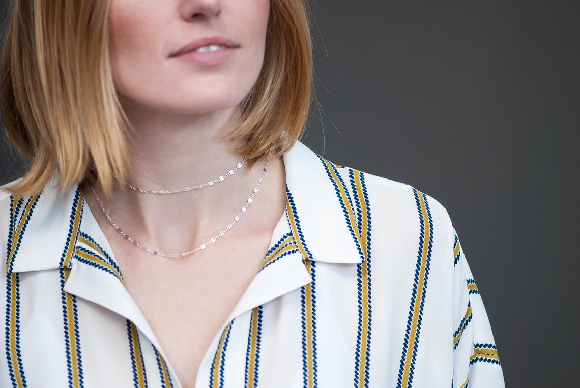 Dainty Choker Necklace in 14k Gold Filled or Silver Choker - Etsy