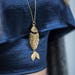Vintage Fish Locket Necklace, Fish Necklace Movable Pendant, Long Gold ...