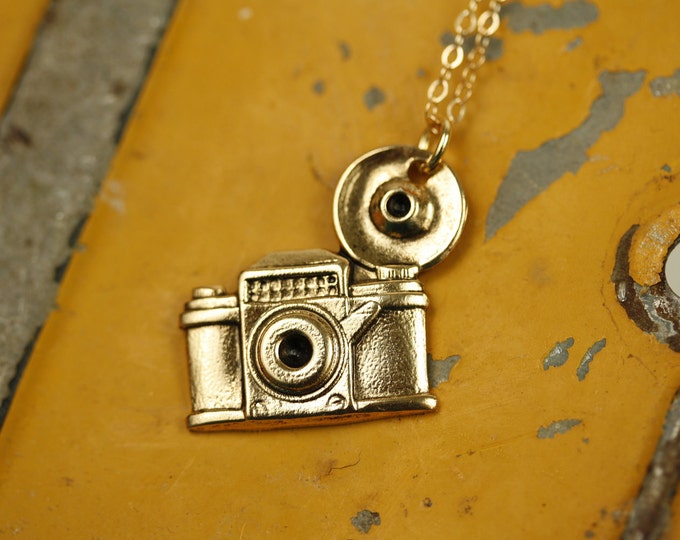 The Camera Necklace, Photography Pendant, 14kt Gold Filled Chain ...