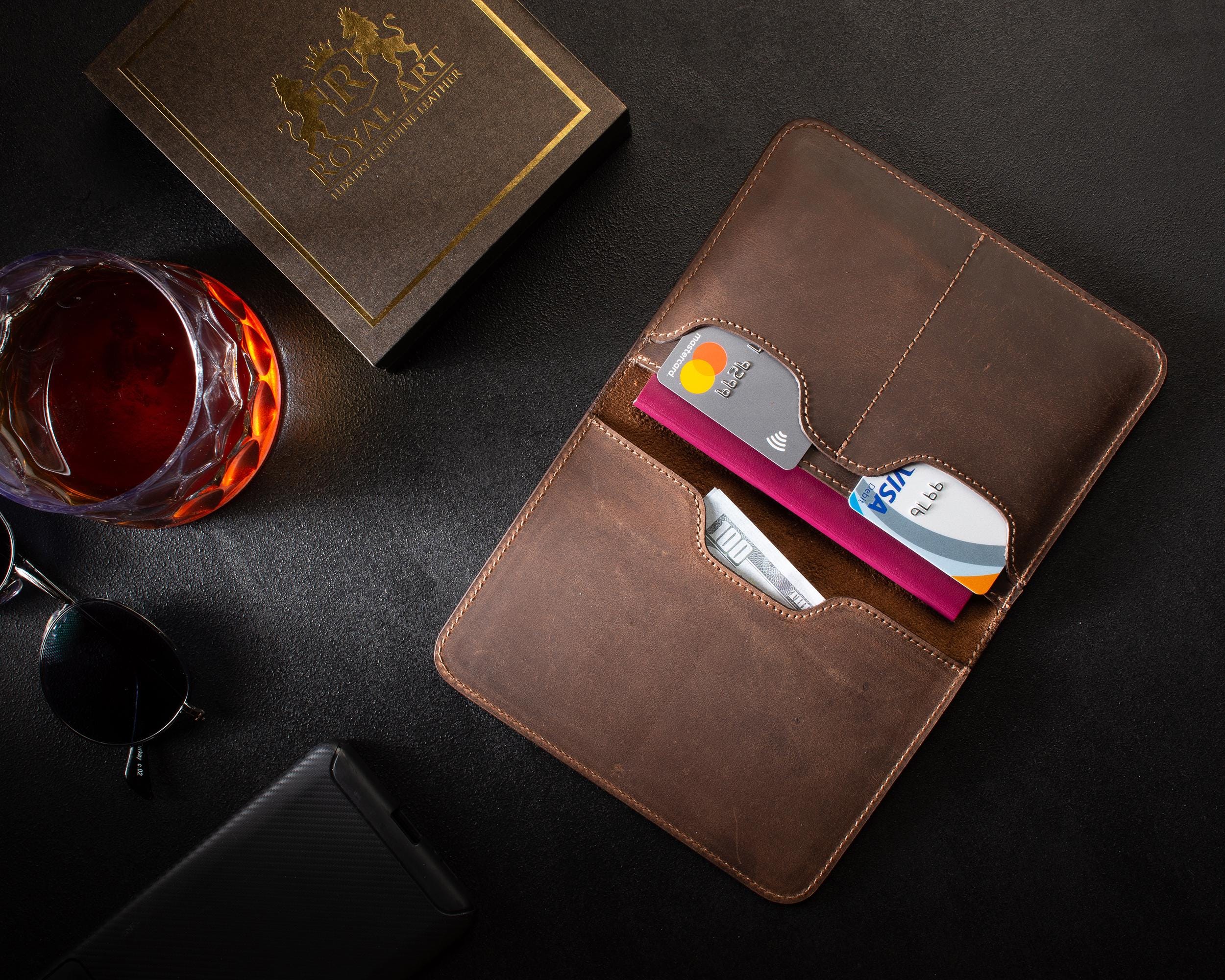 Custom Leather Passport Cover, Full Grain Leather Passport Holder for ...