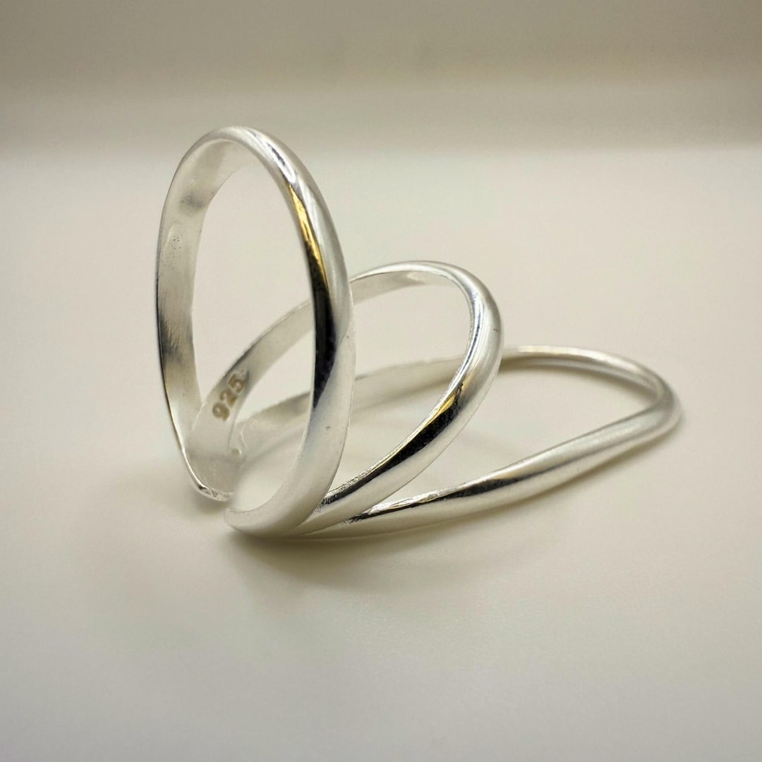 925 Sterling Silver Middle Finger Ring, Stylish Ring for Women, Real ...