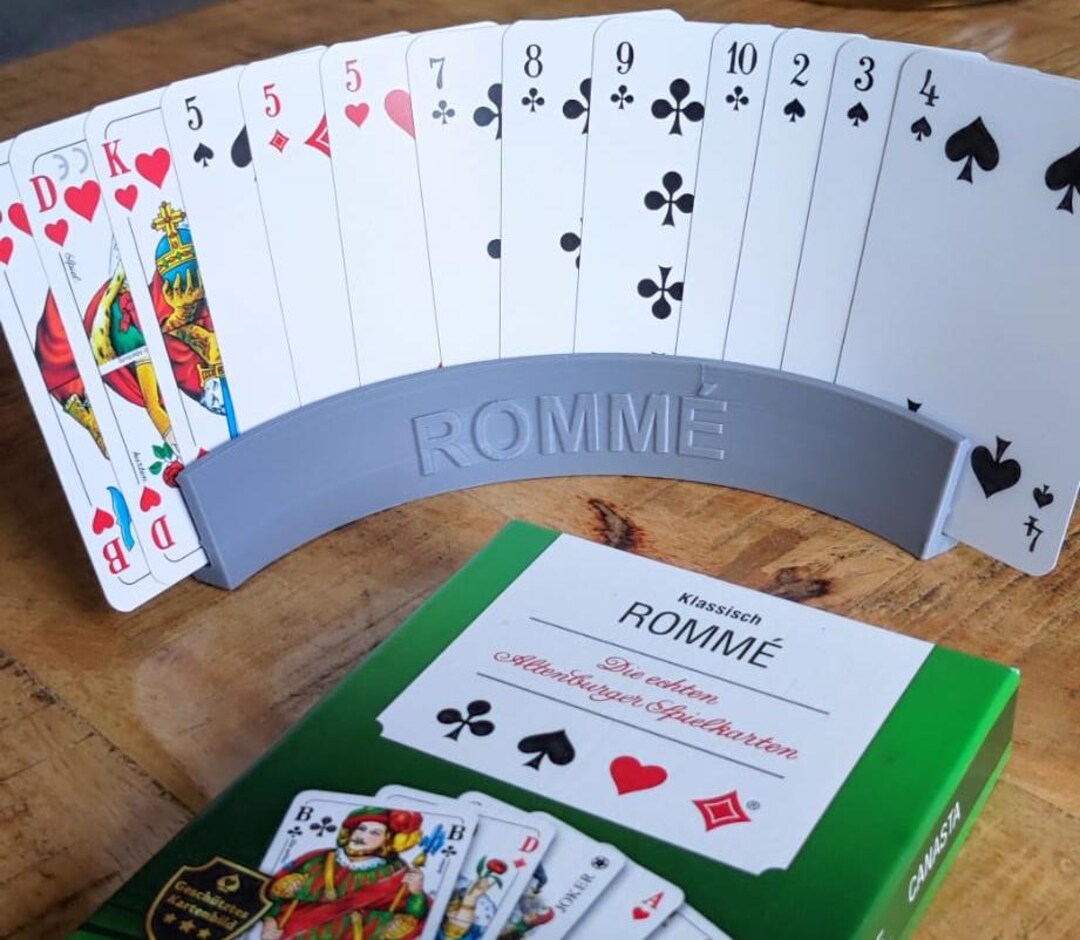 Romme UNO Playing Card Holder With Custom Text - Etsy