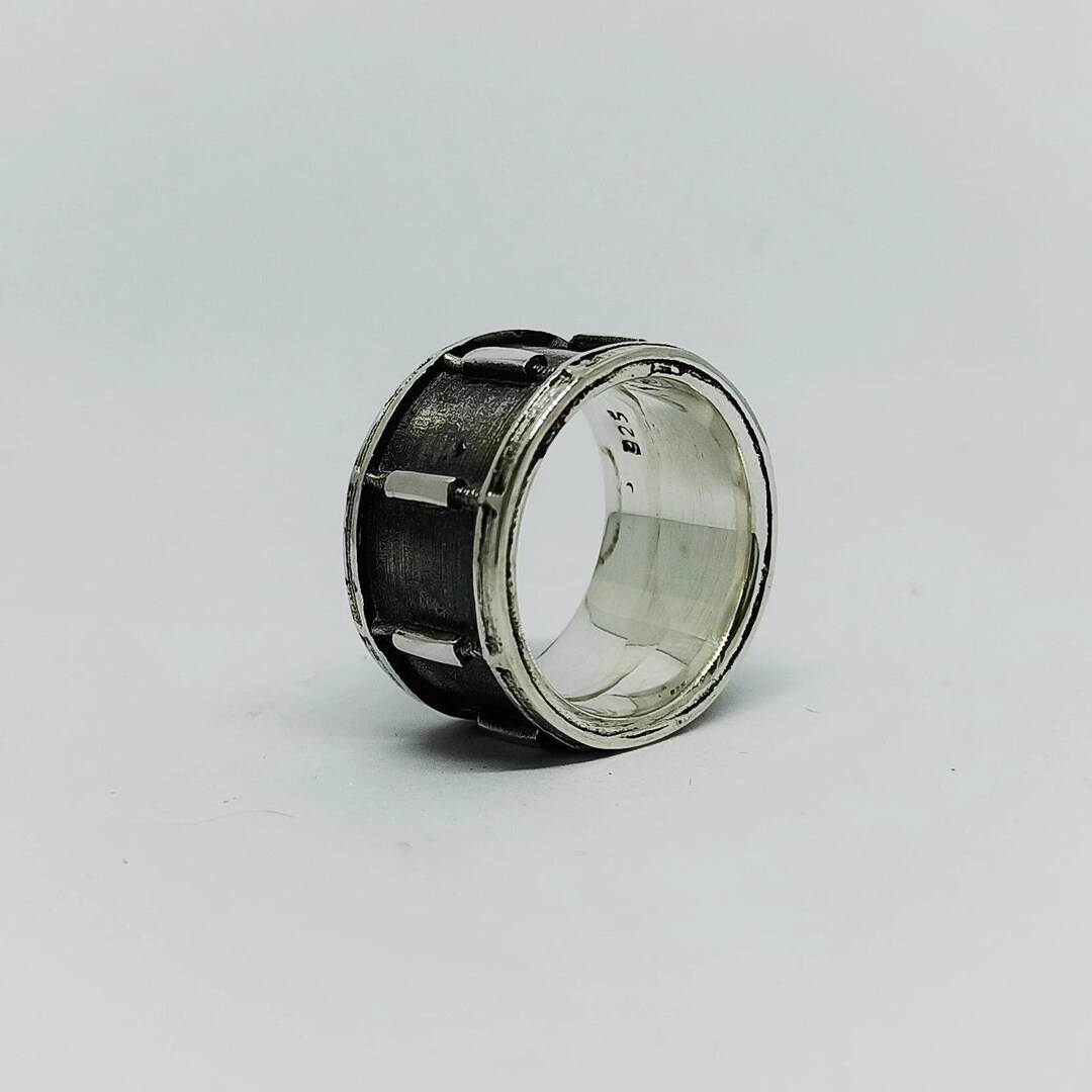 Snare Drum Ring -925 Sterling Silver - Solid Body Ring -music Ring ...