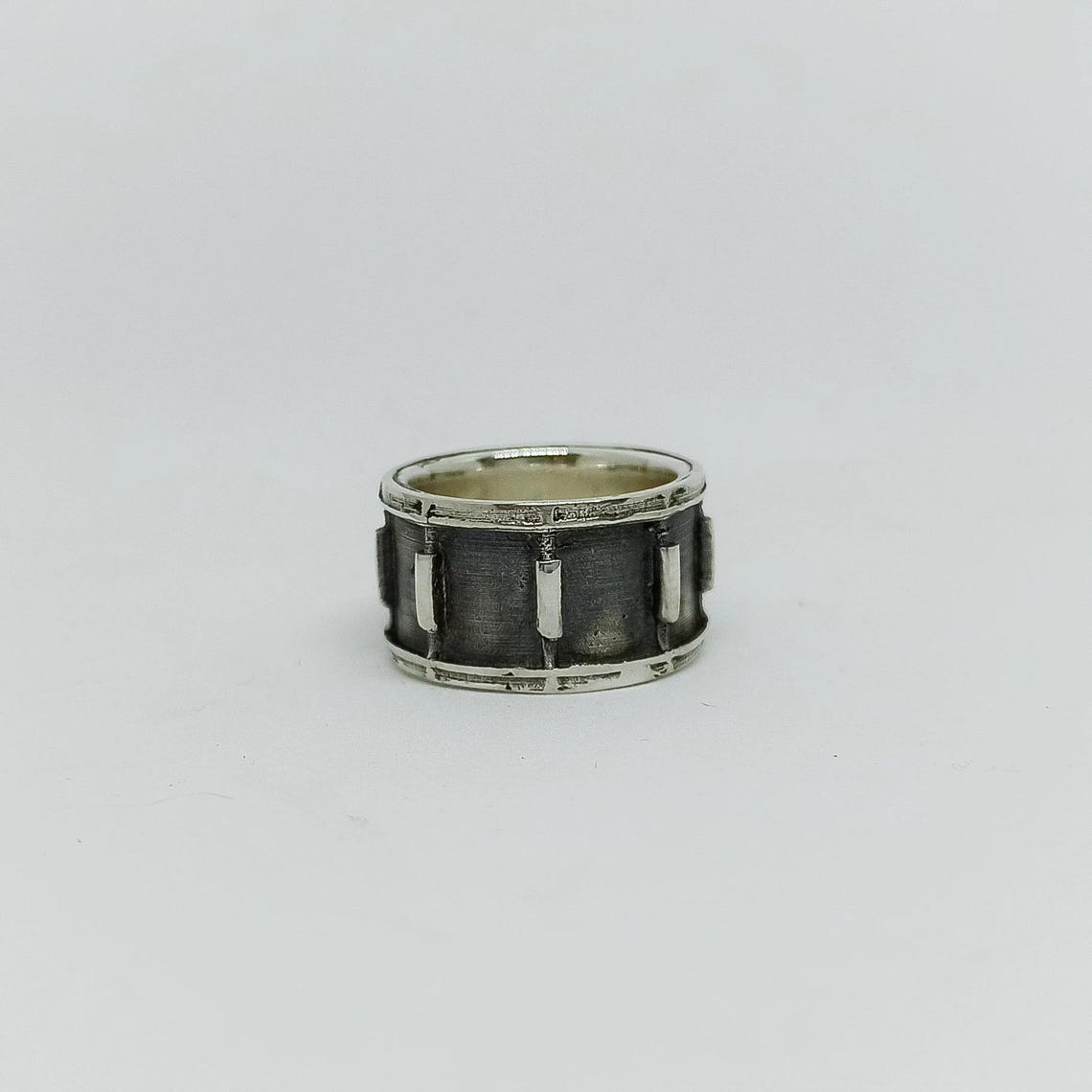 Snare Drum Ring -925 Sterling Silver - Solid Body Ring -music Ring ...