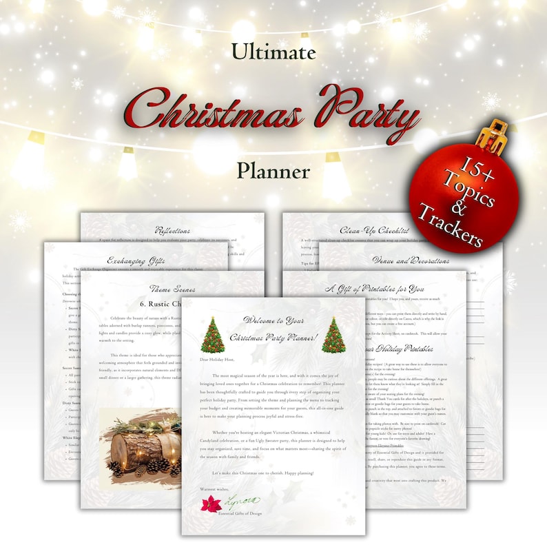 Christmas Party Planner Printable, Party Planner, Christmas Party ...