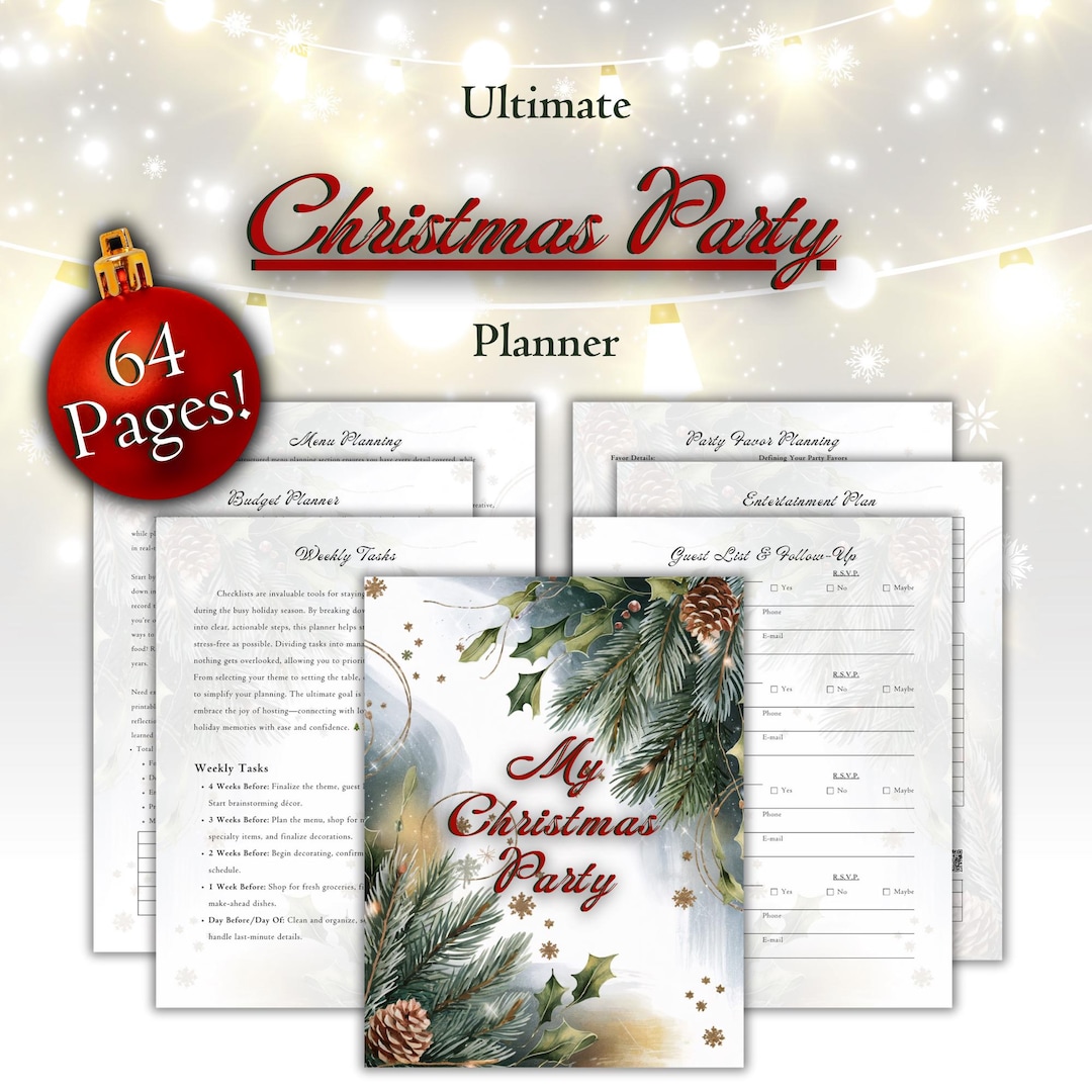 Christmas Party Planner Printable, Party Planner, Christmas Party ...
