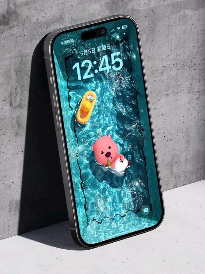 Loopy, iPhone Wallpaper, Aesthetic, Themed Swim Pool Wallpaper ...