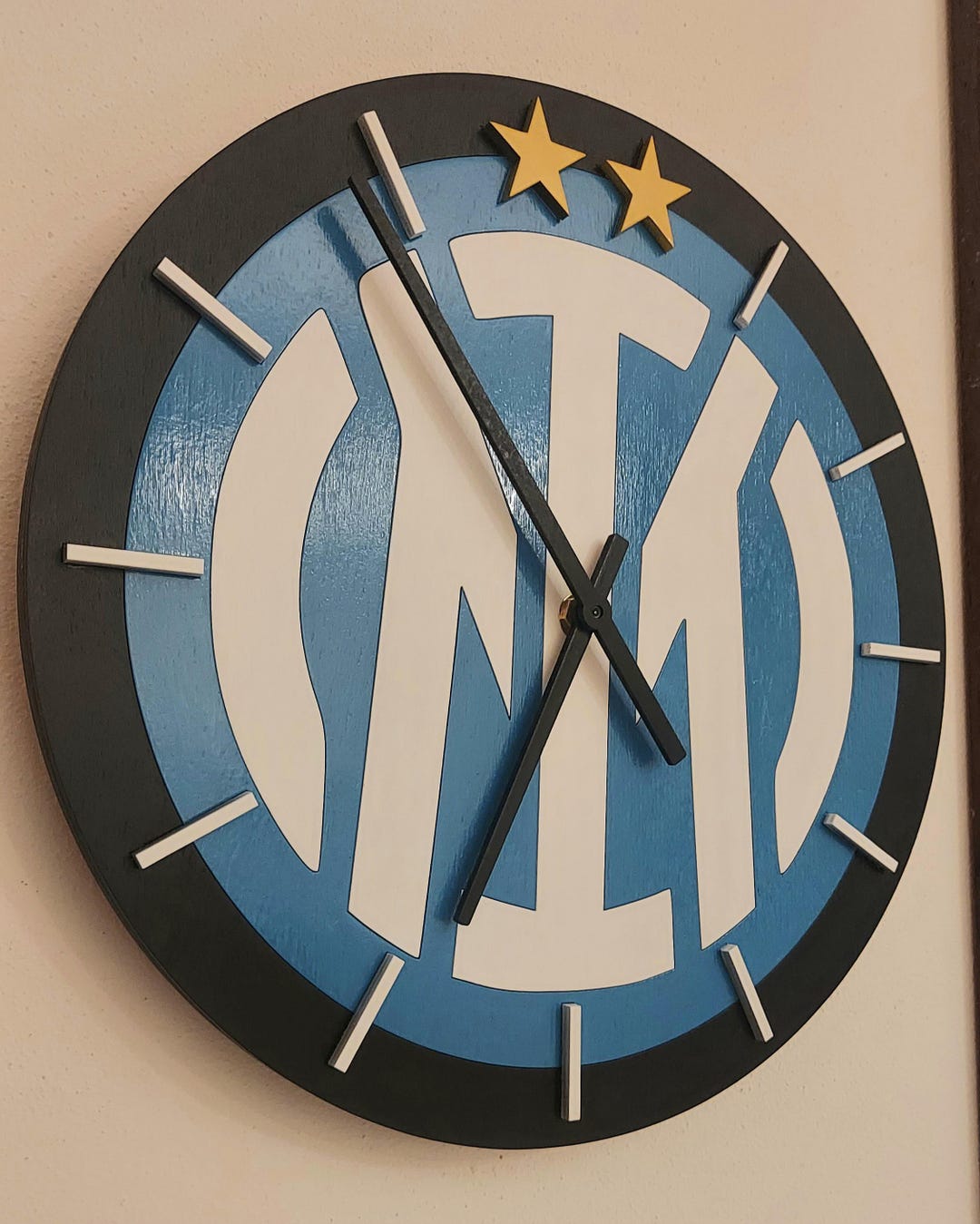 Clock Inter Milan Football Wall Clock Wood - Etsy
