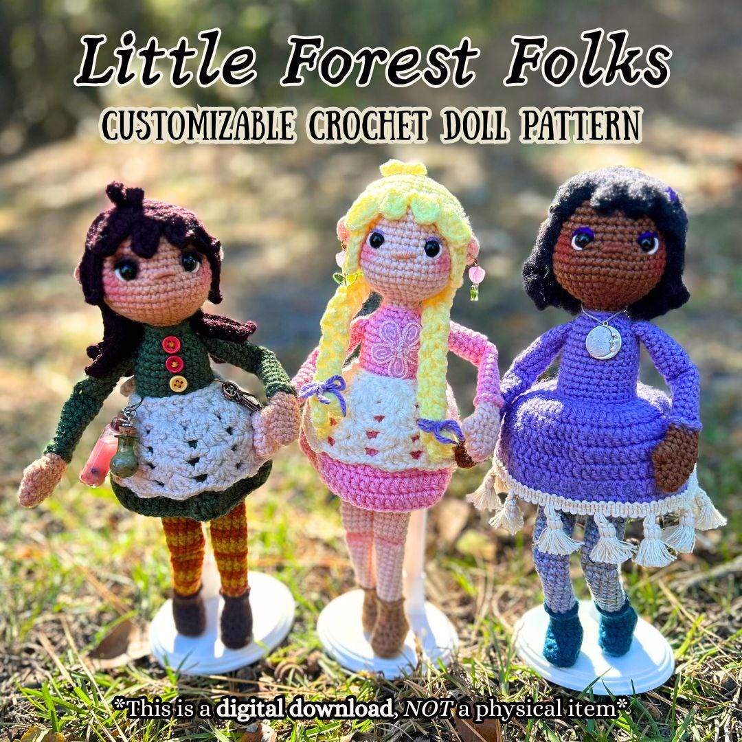 Customizable Crochet Doll Pattern, the Little Forest Folks PDF Pattern ...