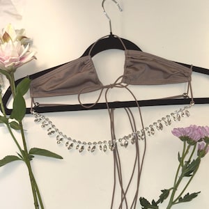 Elegant Micro String Bikini With Jewel Pendants - Etsy