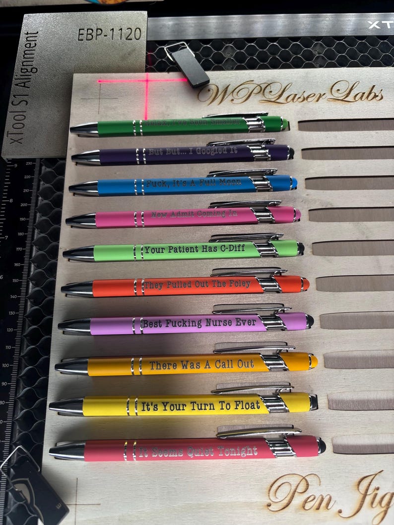 Snarky Nurse Pen Set: Funny Gag Gift, Clickable Stylus Pens - 10 Pack ...