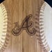 Baseball Shaped Cheese Board, Bamboo Charcuterie Board - Braves Logo - Etsy