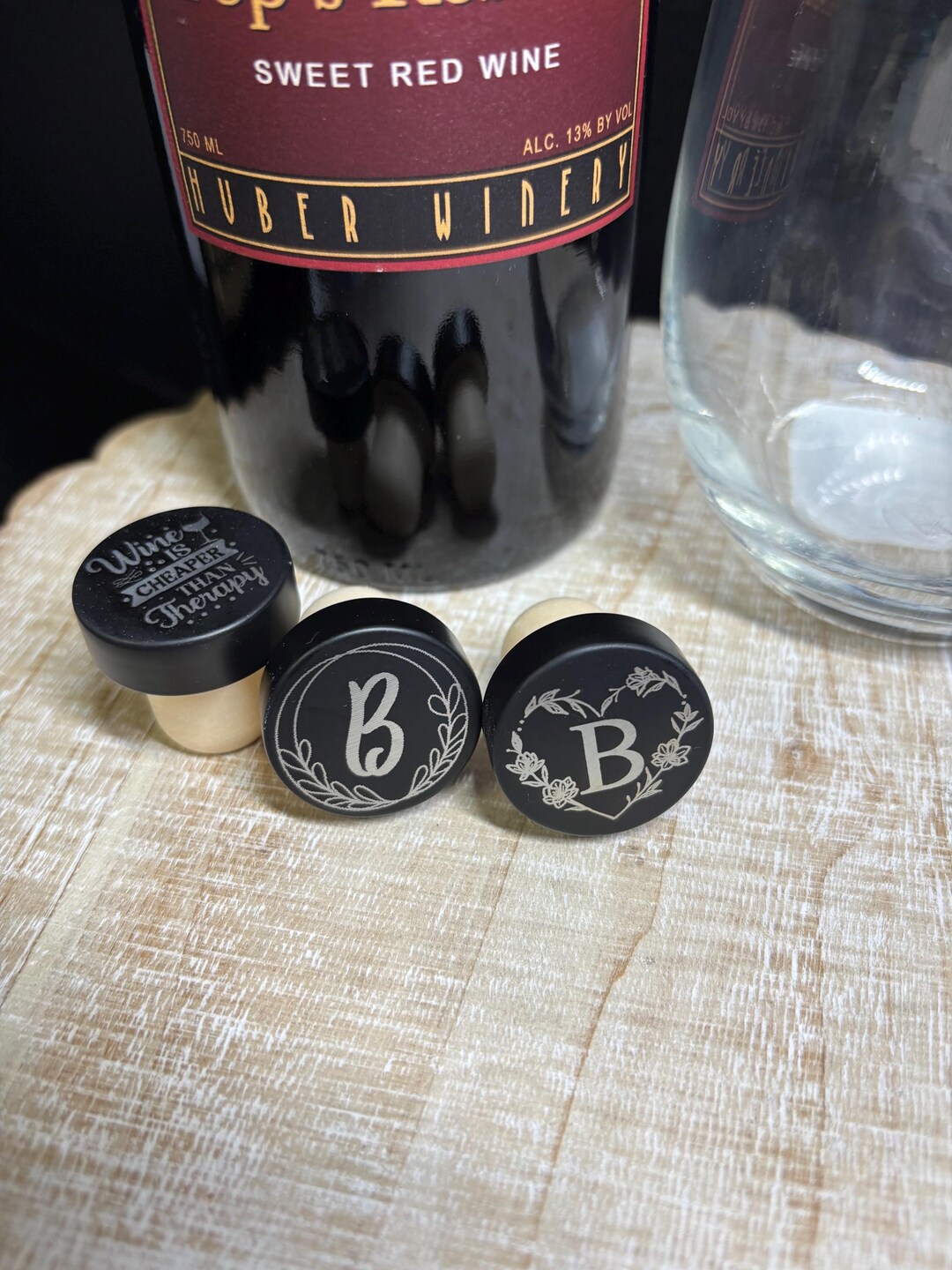 Wine Stoppers - Monogrammed, Laser Engraved, Customized - Etsy