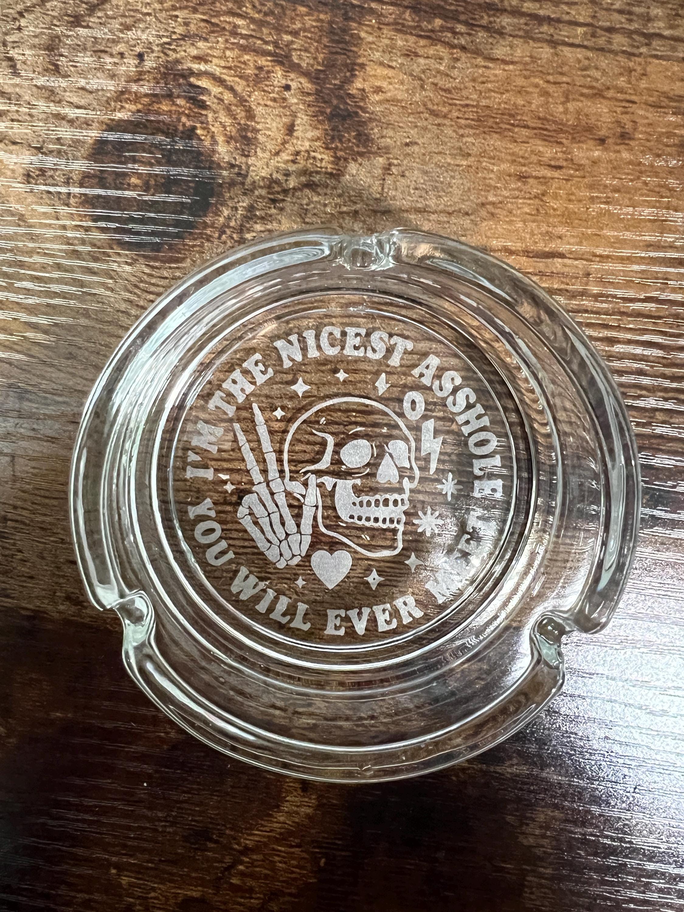 Custom Engraved Glass Ashtray - Custom Logo or Design - Etsy