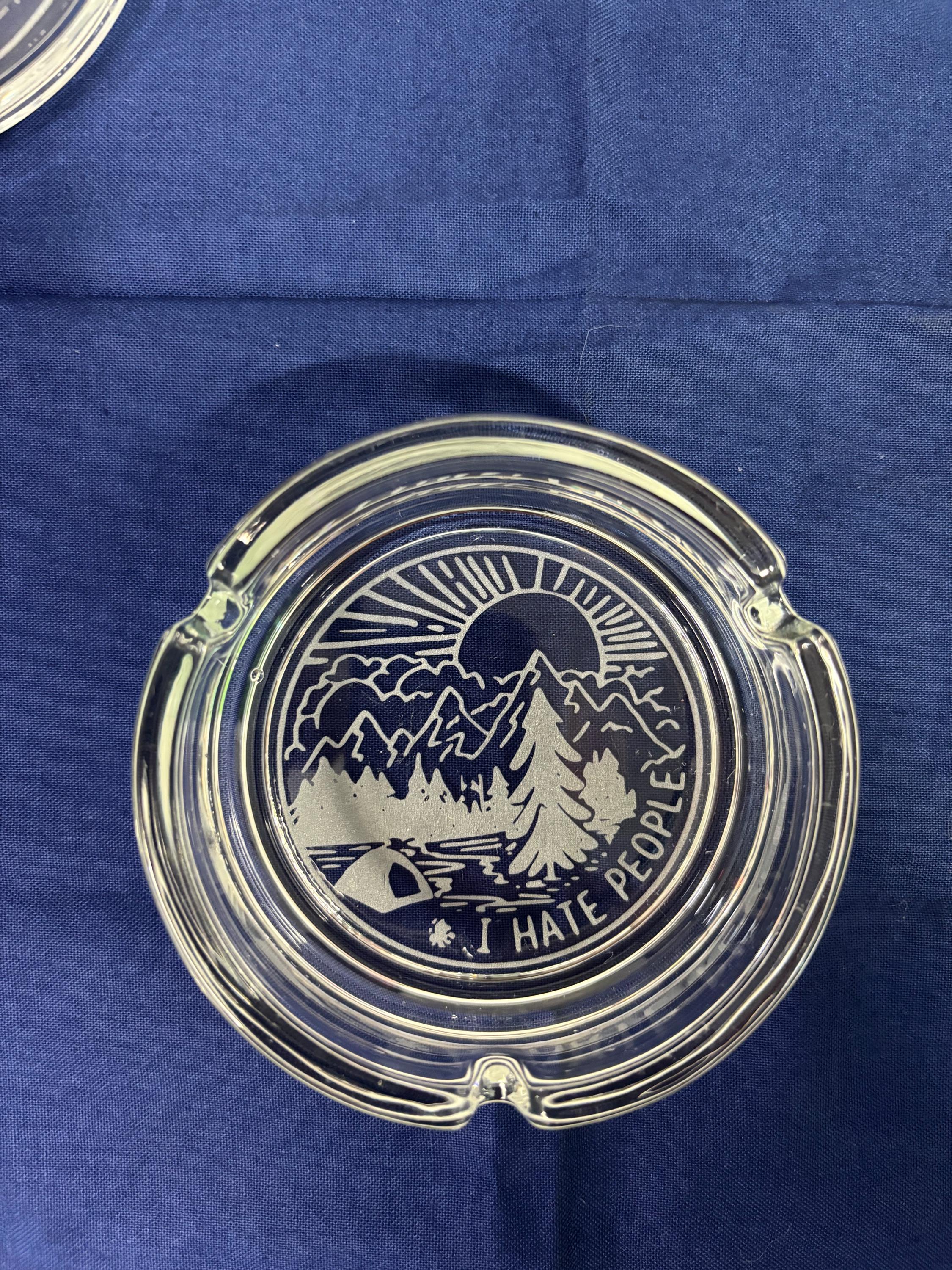 Custom Engraved Glass Ashtray - Custom Logo or Design - Etsy