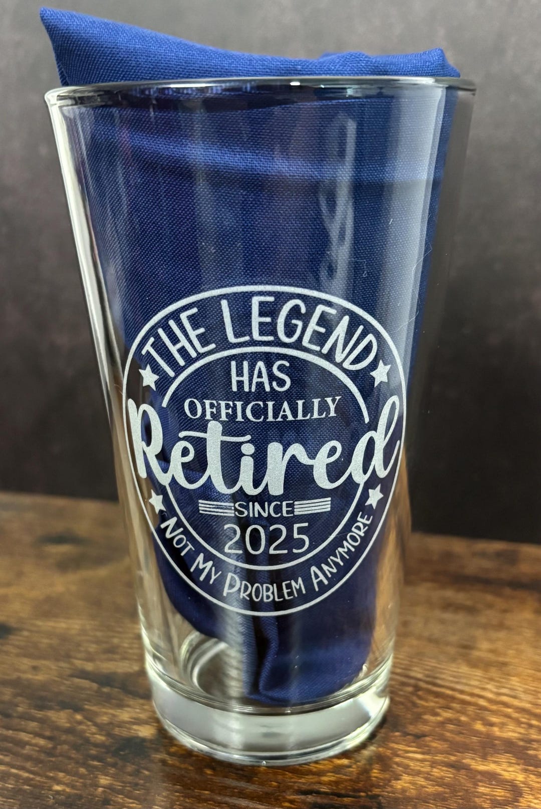 Engraved Retirement Pint Glass & Bottle Opener Set: the Legend Retired ...