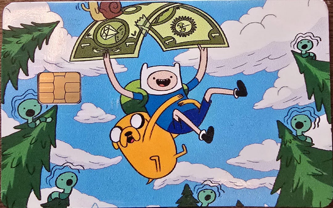 Adventure Time Credit Card Sticker - Etsy