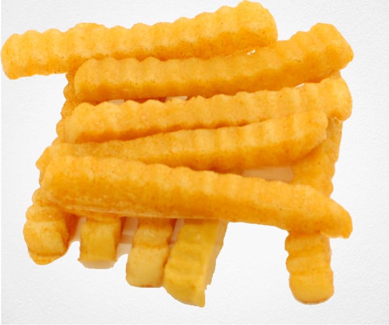 Crinkle Cut Fries 10 Piece Fake Food Display Prop Made in America - Etsy