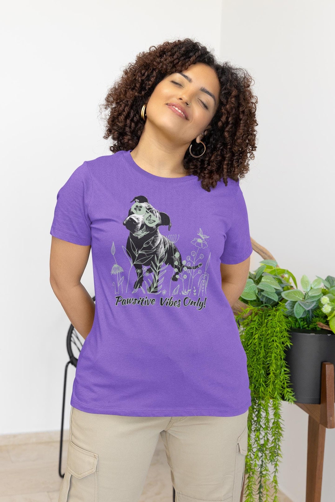 Pawsitive Vibes T-shirt, Pitbull Dog Spring or Summer Tee, Must Love ...