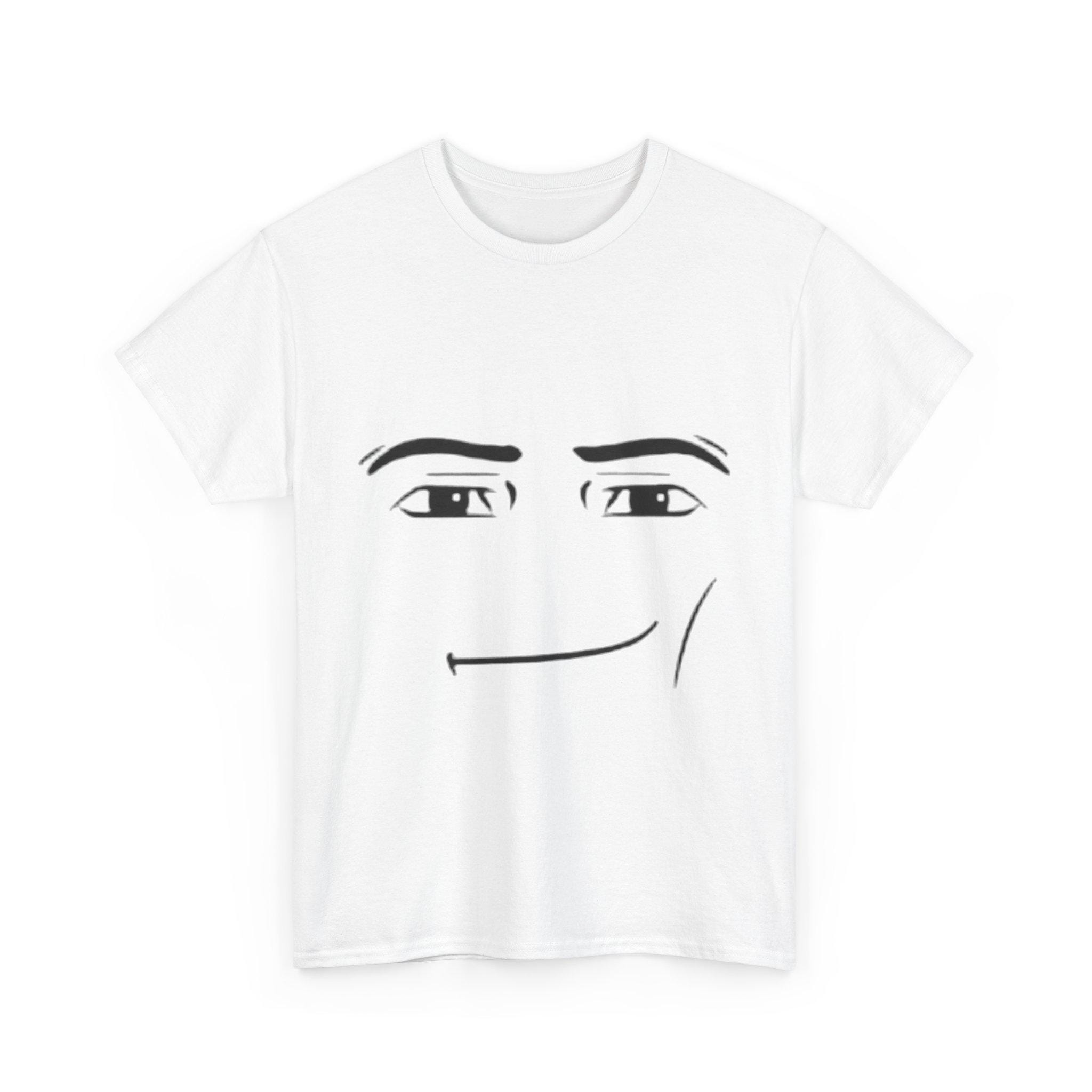 Roblox Man Face Meme Unisex Tee Shirt, Funny Cotton Top for Men and ...