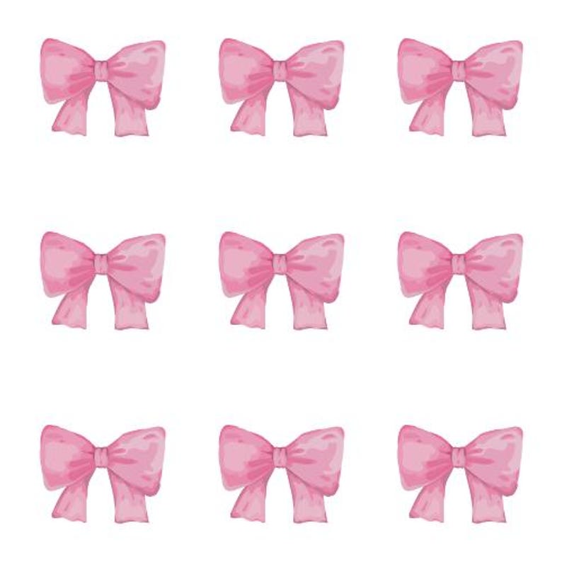 Pink Bow Coquette Digital Print - Etsy