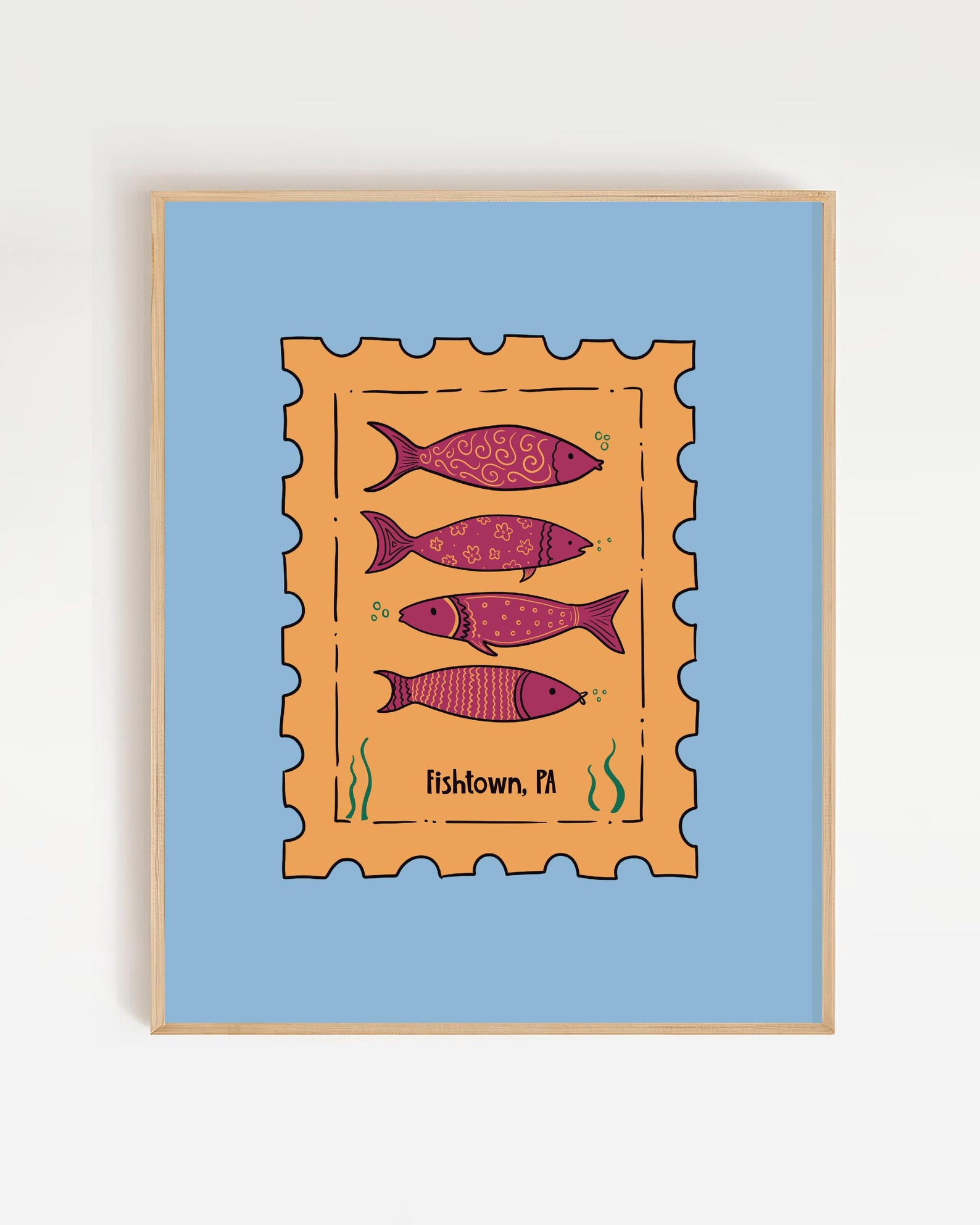 FISHTOWN Stamp Wall Art, Philadelphia Wall Art, Digital Wall Art ...