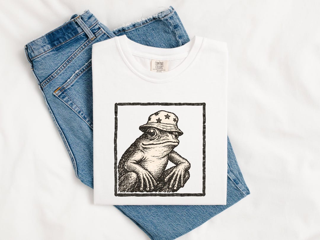 Funny Frog Shirt, Vintage Frog Graphic Tee, Retro Animal Illustration T ...