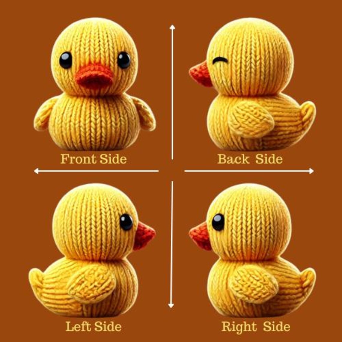 Adorable Ducky Knitting Pattern – DIY Cute 3D Plushie Toy for Beginners ...