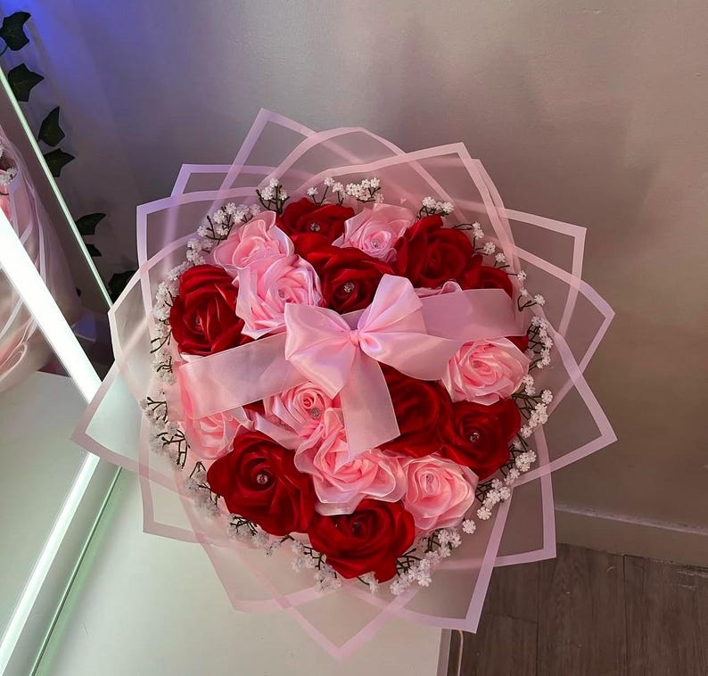 Pink & Red Bouquet Eternal Bouquets Eternal Roses Anniversary Gift ...