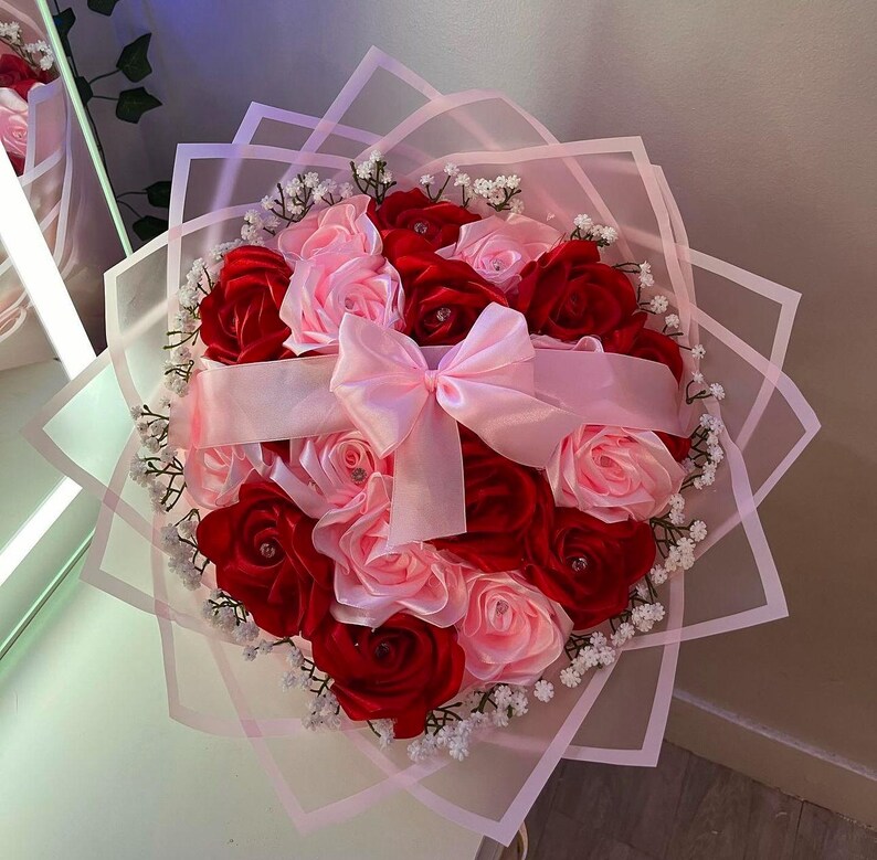 Pink & Red Bouquet Eternal Bouquets Eternal Roses Anniversary Gift ...