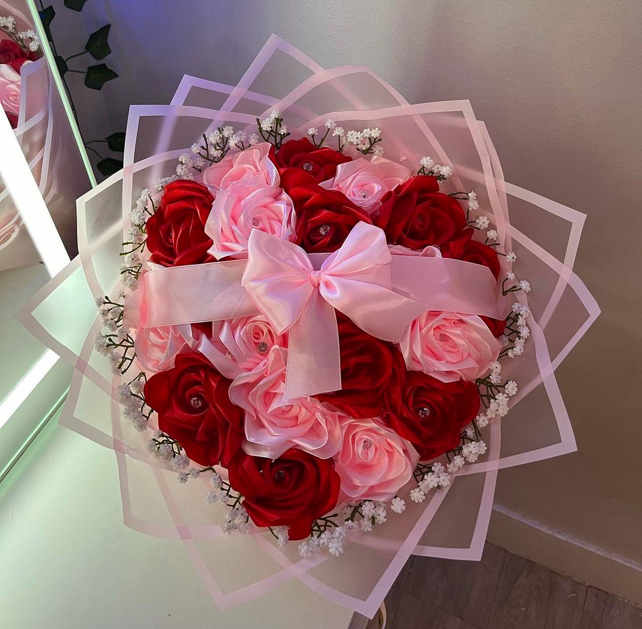 Pink & Red Bouquet Eternal Bouquets Eternal Roses Anniversary Gift ...