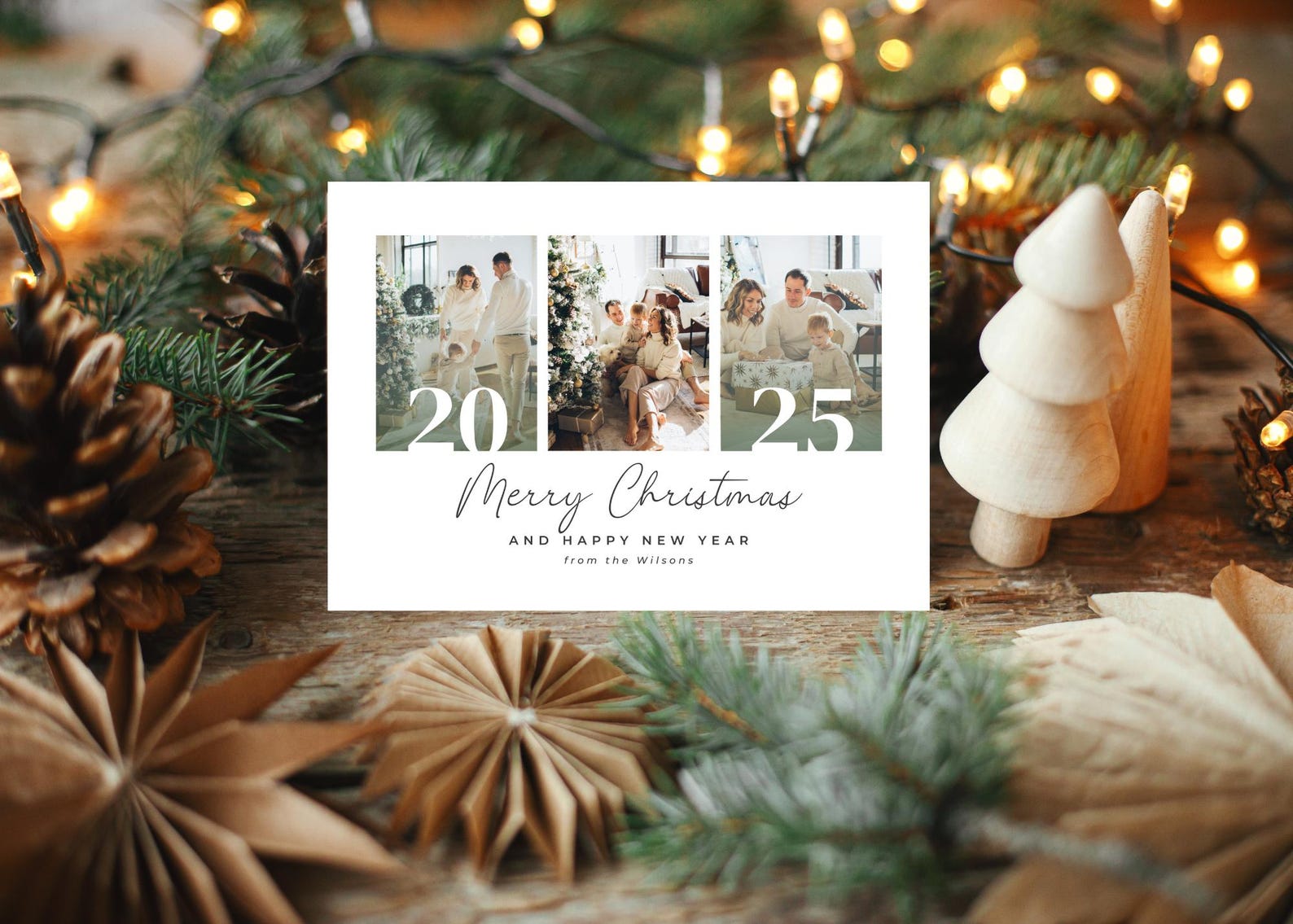 Personalized Photo Christmas Card PNG | Custom Photo Digital Print ...