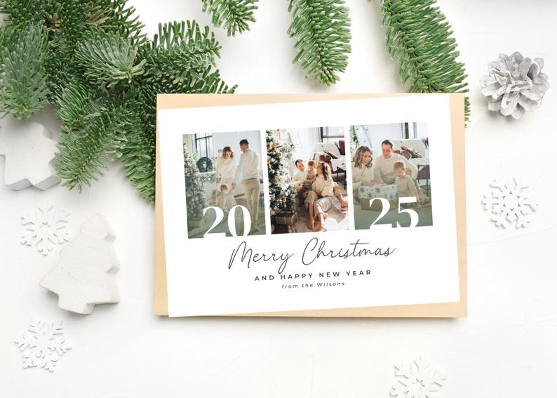 Personalized Photo Christmas Card PNG | Custom Photo Digital Print ...