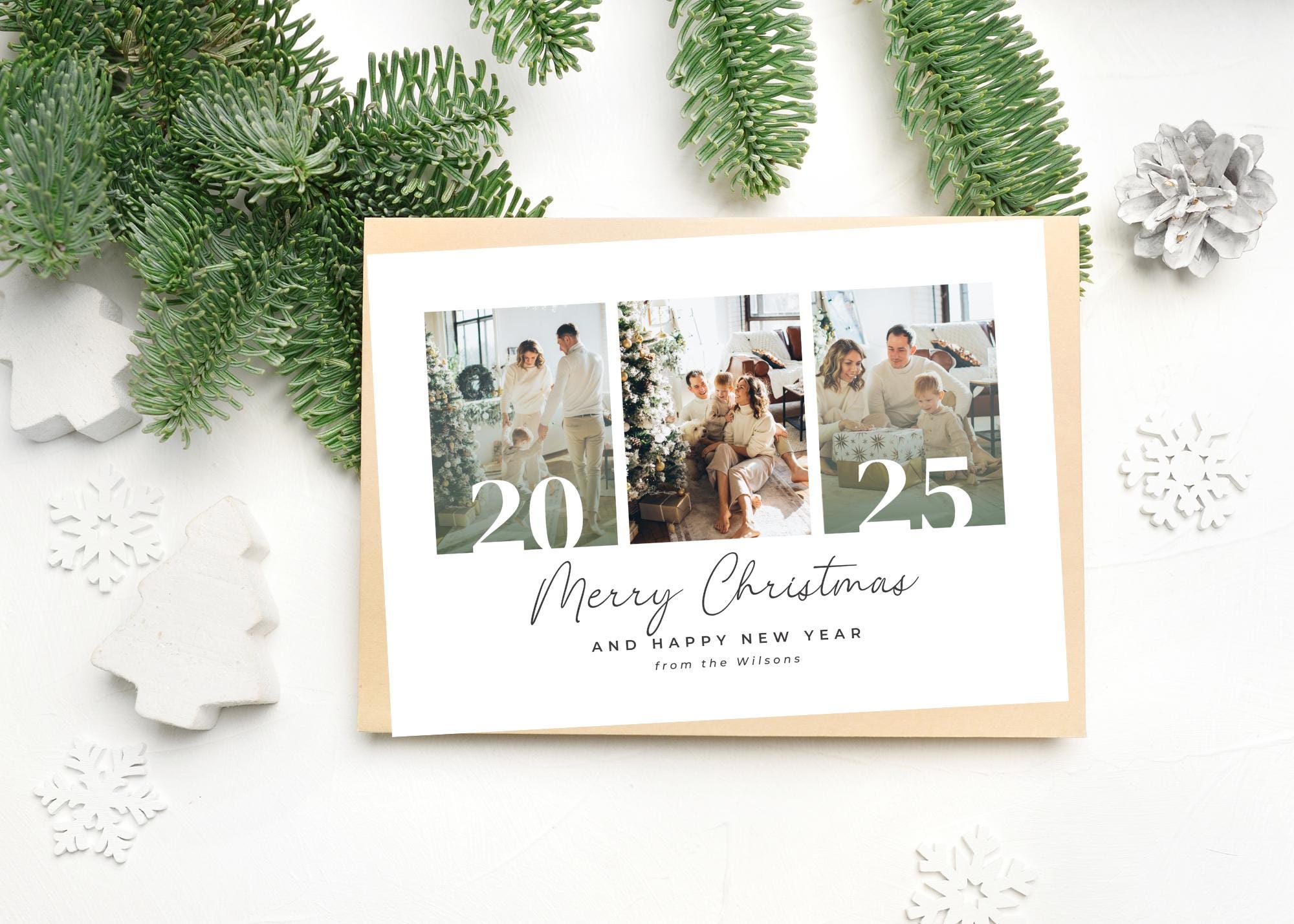 Personalized Photo Christmas Card PNG | Custom Photo Digital Print ...