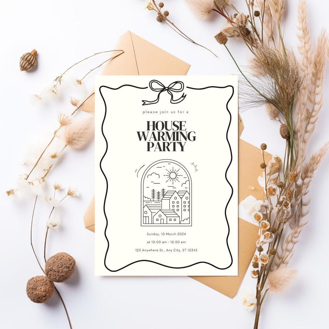 House Warming Invitation Digital Download, Editable Housewarming ...